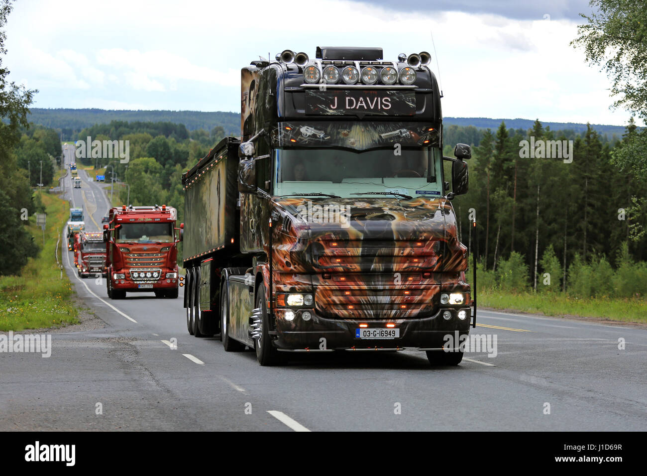 IKAALINEN, FINLAND - AUGUST 11, 2016: Customized Scania T580 Resident ...