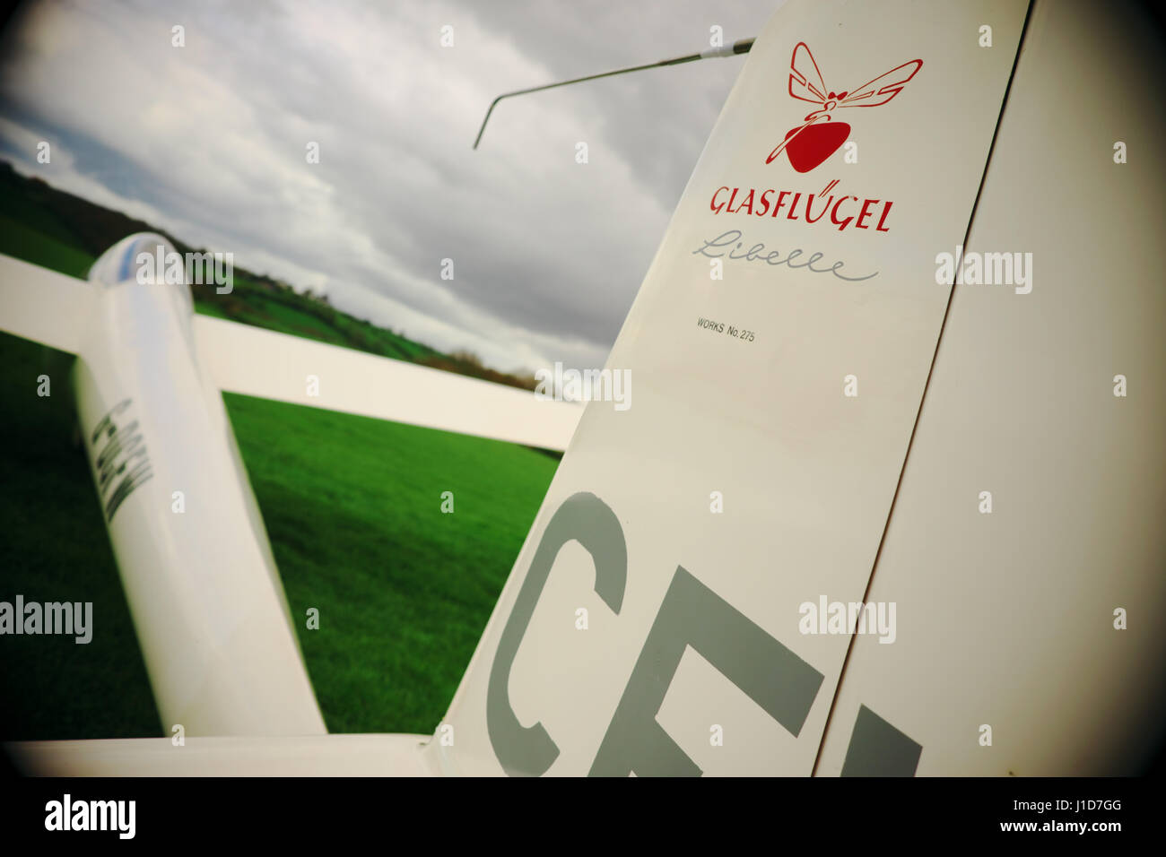 Glasflugel Standard Libelle 201 glider Stock Photo - Alamy