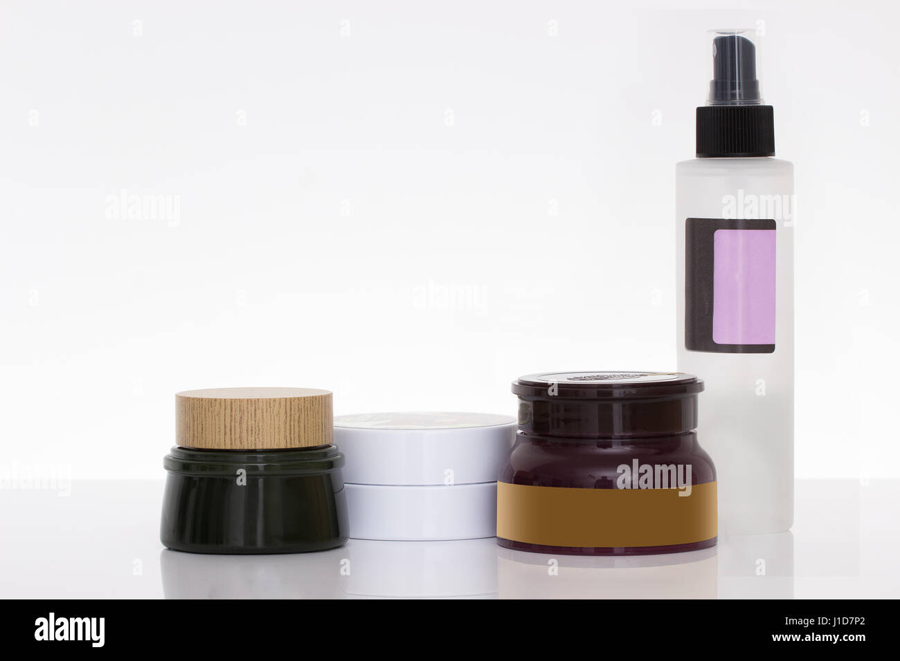 cosmetic containers isolated Stock Photo - Alamy