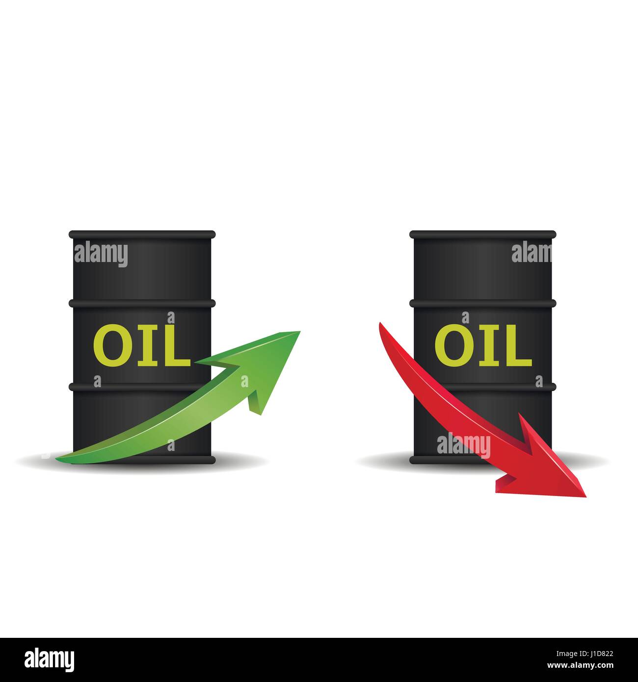 Oil barrel graph red Stock Vector Images - Alamy