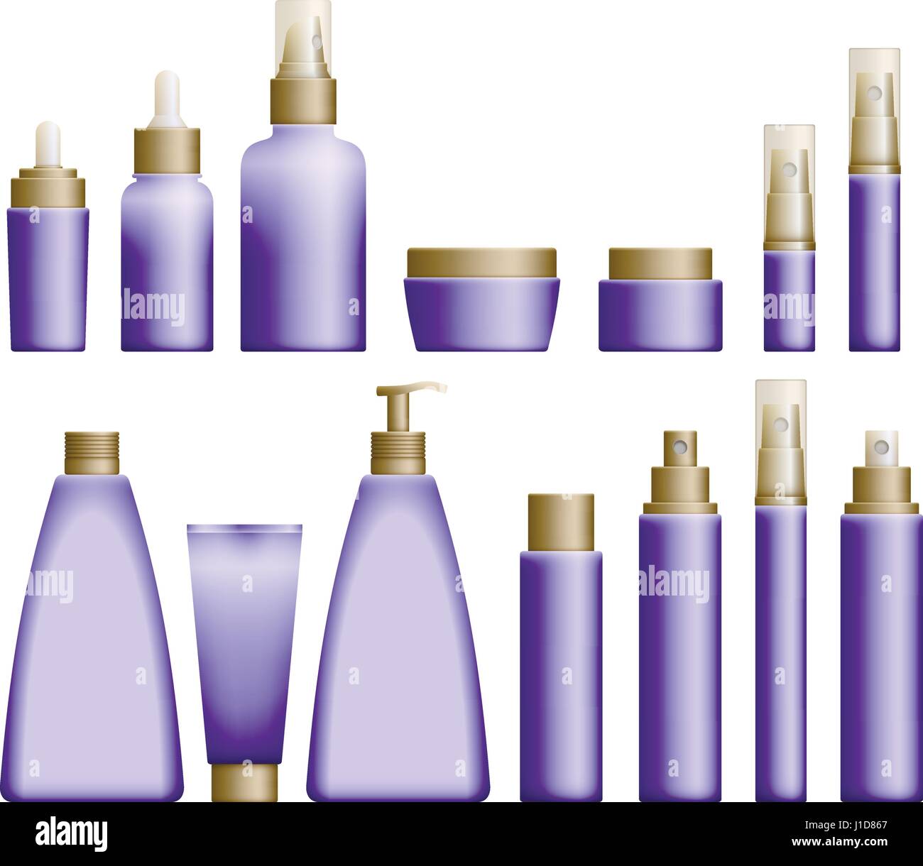 Realistic blue Cosmetics bottles Stock Vector Image & Art - Alamy