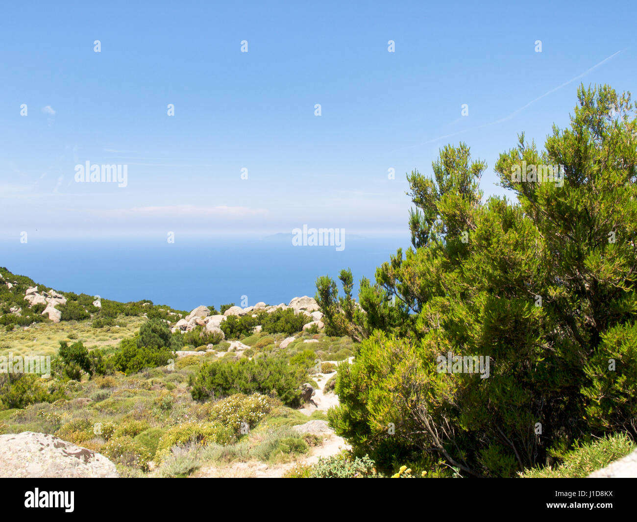 Elba, Italy: inland areas with Mediterranean vegetation and views of ...