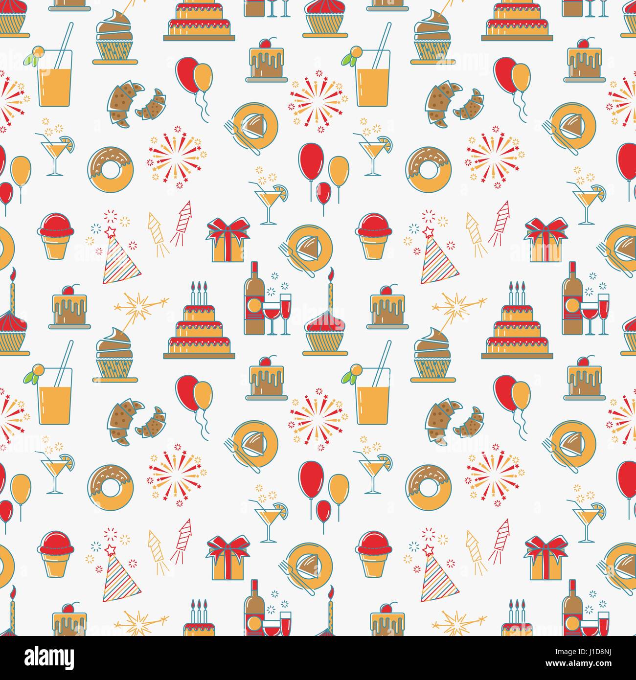 Party seamless pattern Stock Vector Image & Art - Alamy