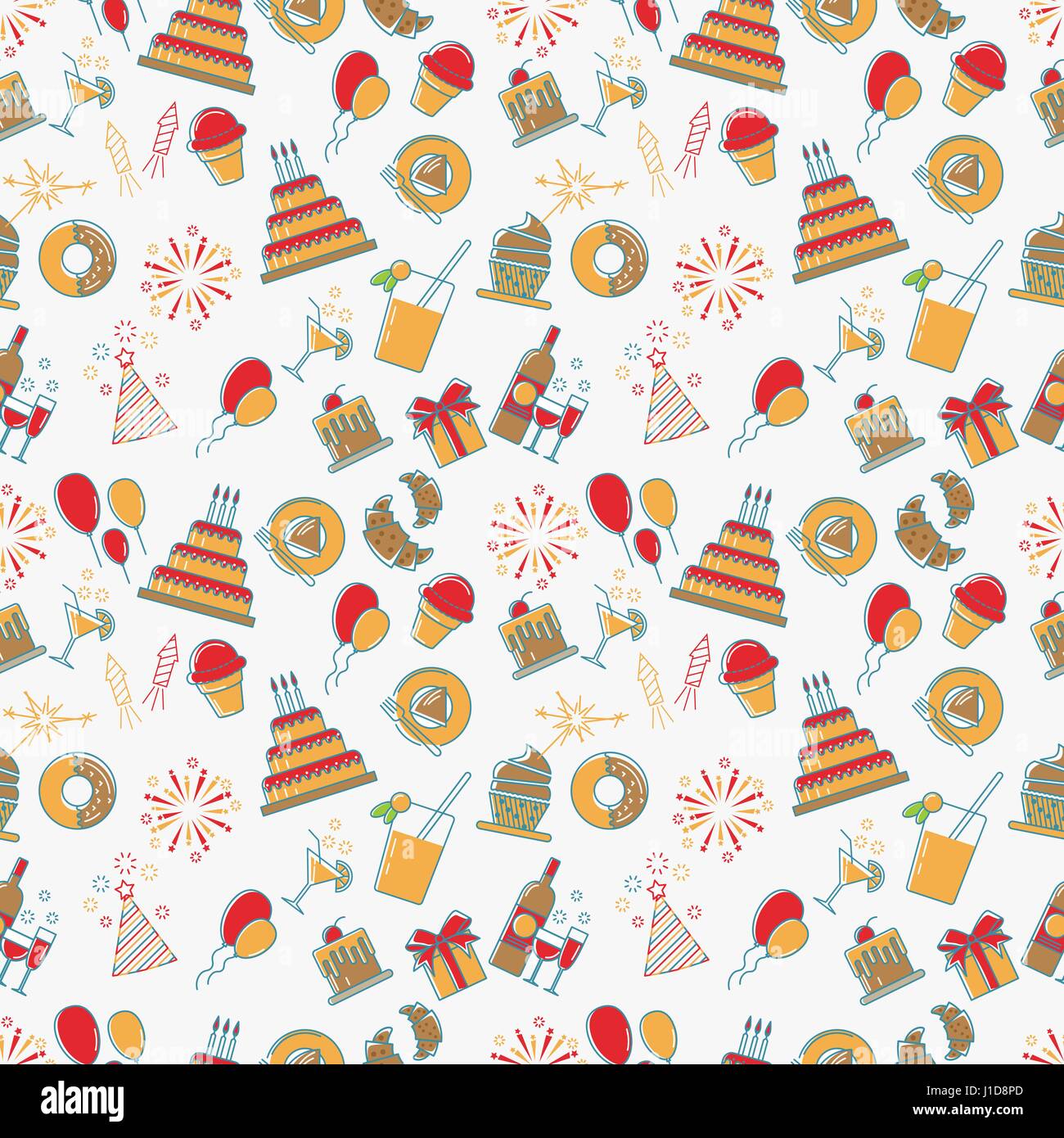 Party seamless pattern Stock Vector Image & Art - Alamy