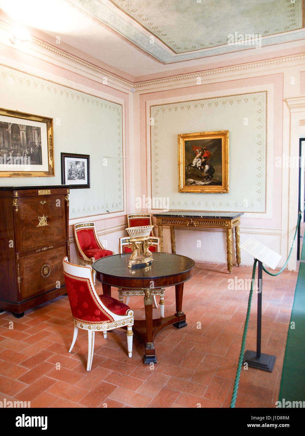 Elba, Italy - June 9, 2016: Palazzina dei Mulini Interior view. Known ...