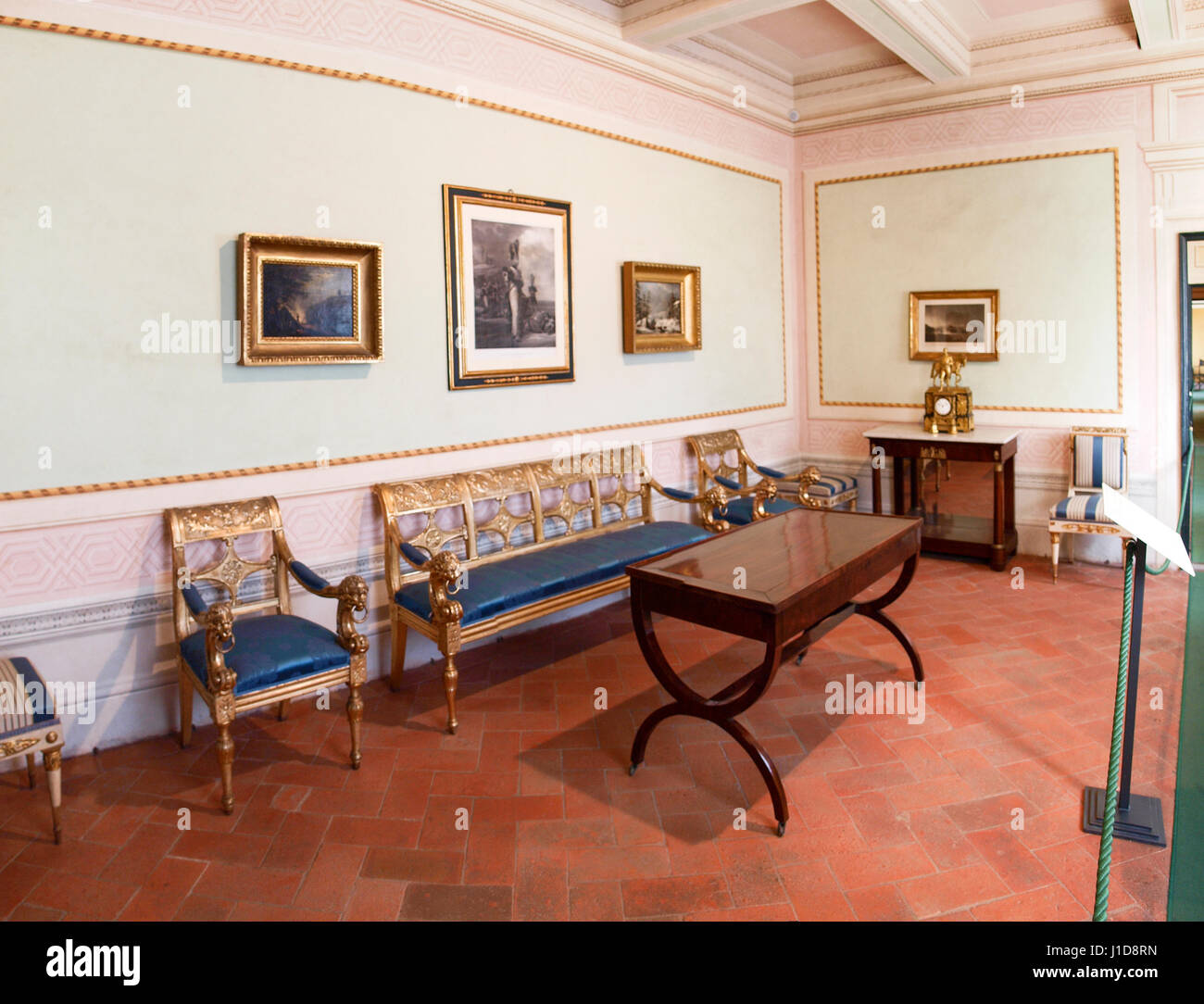 Elba, Italy - June 9, 2016: Palazzina dei Mulini Interior view. Known ...