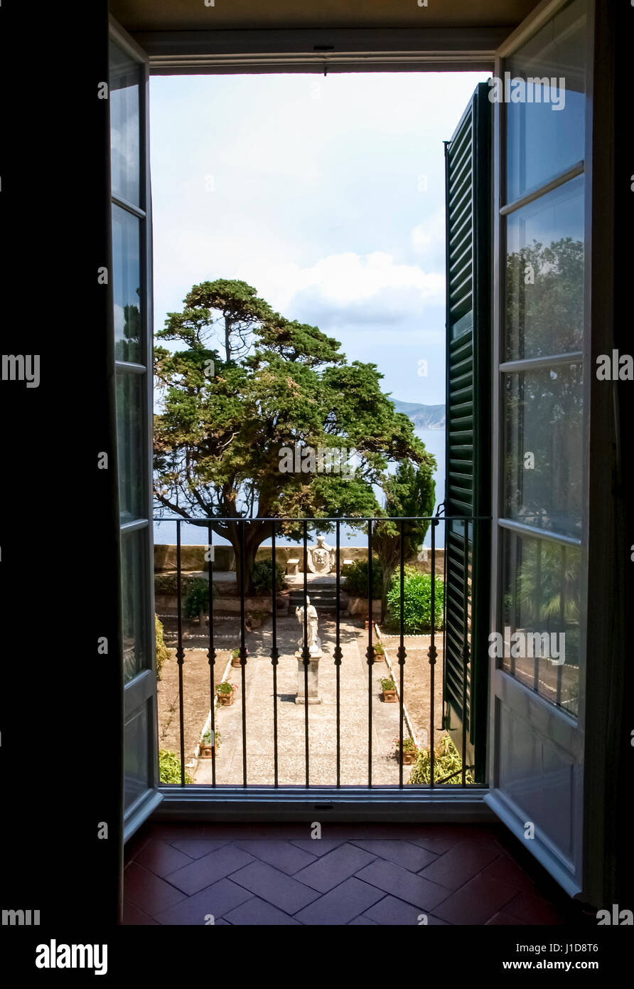 Elba, Italy - June 9, 2016: Palazzina dei Mulini Interior view. Known ...
