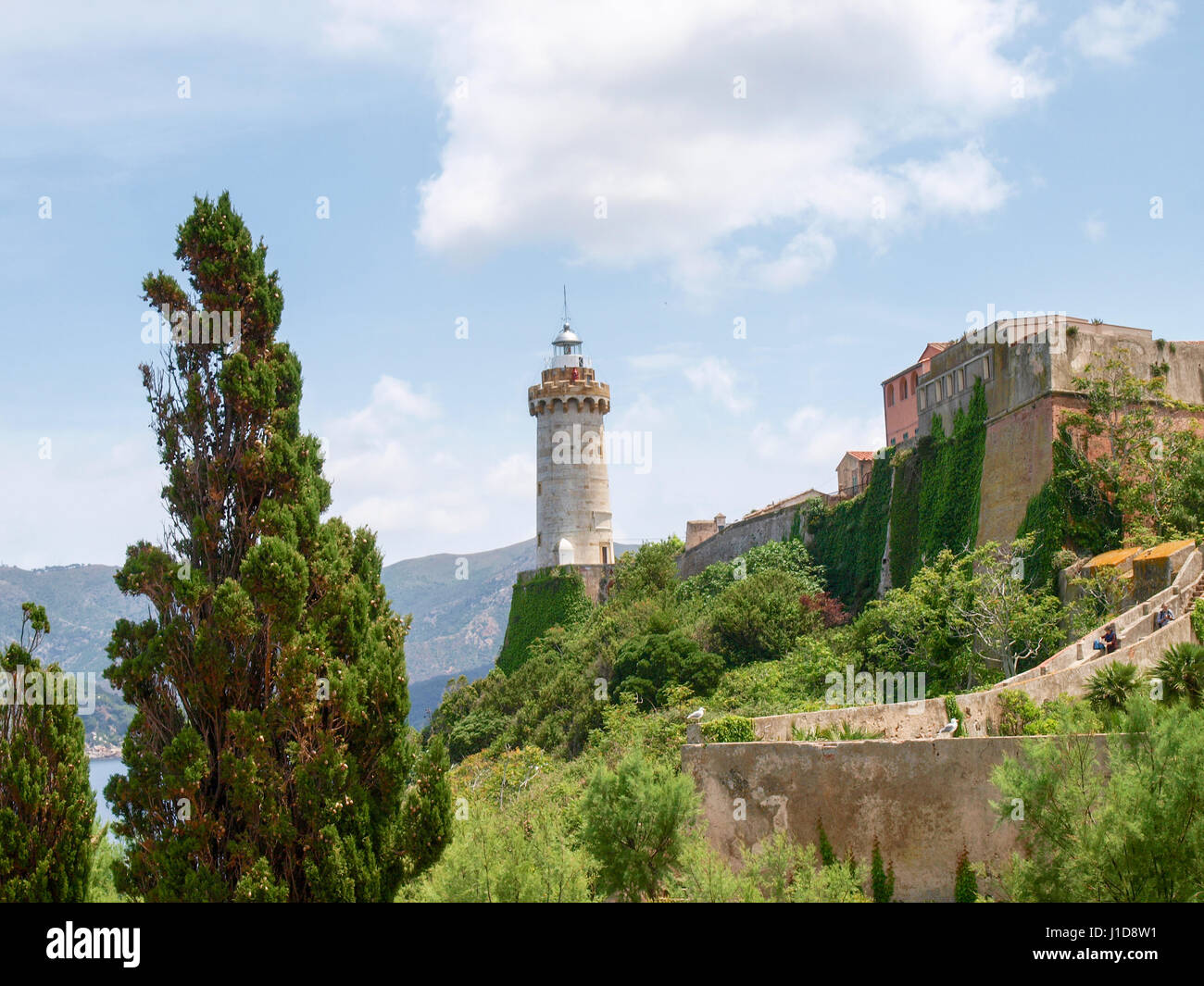 Elba, Italy: "Palazzina dei Mulini". Garden and views of the sea and ...