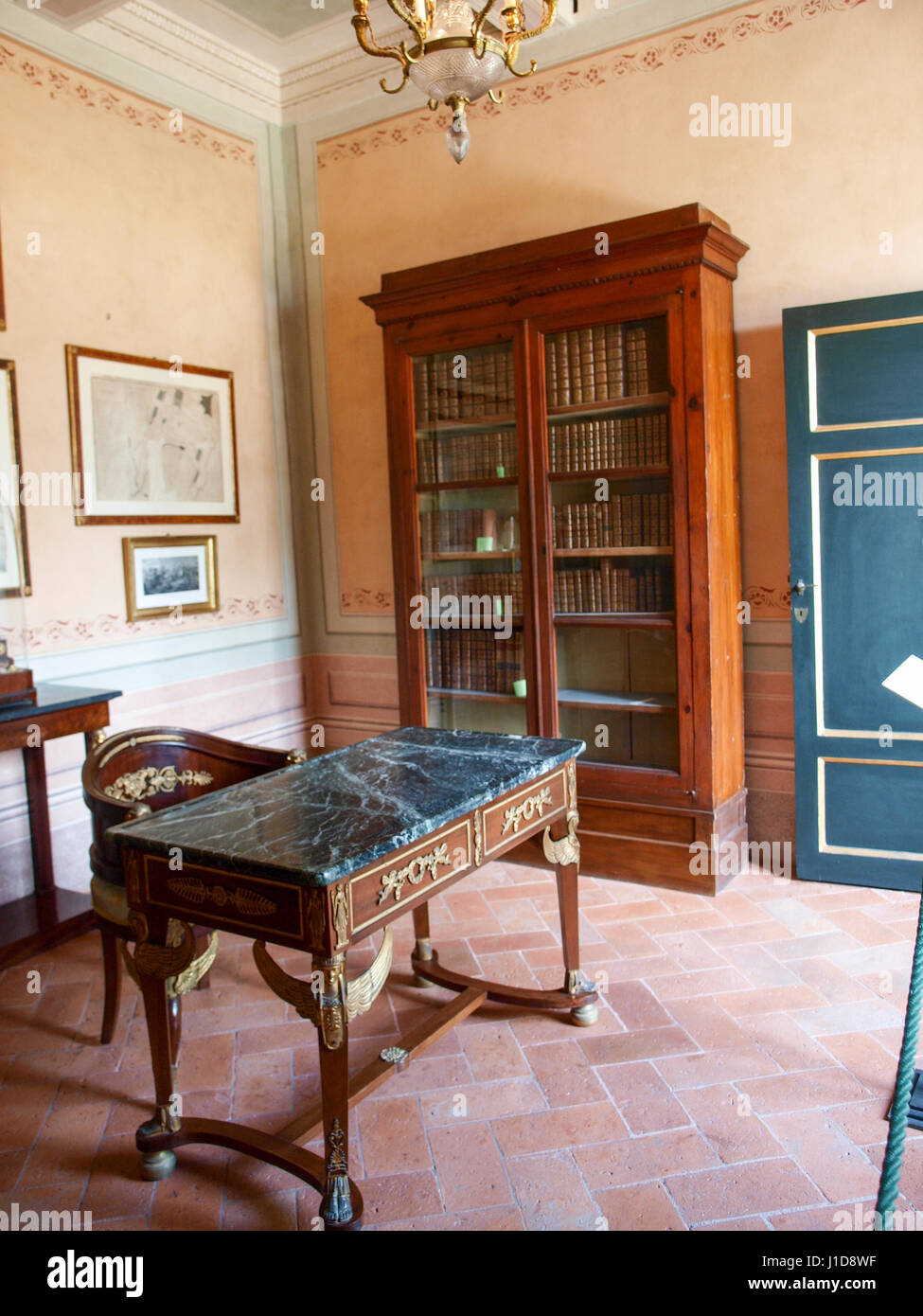 Elba, Italy - June 9, 2016: Palazzina dei Mulini Interior view. Known ...