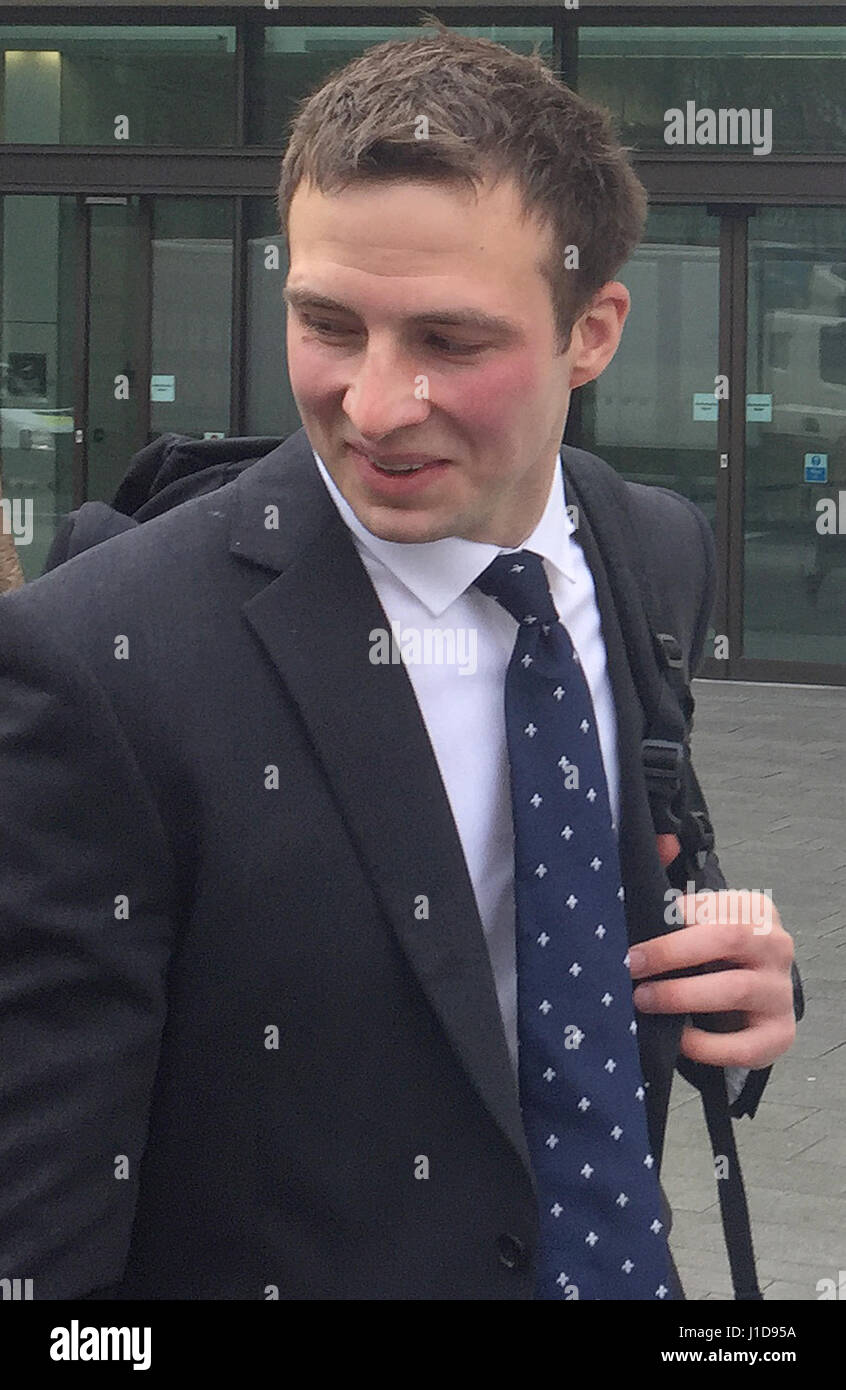 PC Joshua Savage leaves Westminster Magistrates Court after allegedly ...