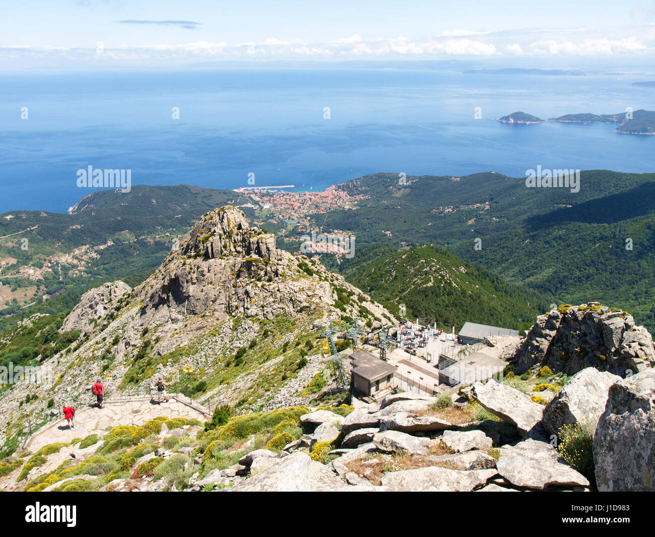 Elba, Italy: Monte Capanne. The highest peak of the island. The sea ...
