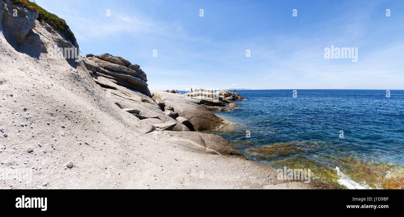 Elba, Italy: Cliffs of St. Andrew by the sea Stock Photo - Alamy