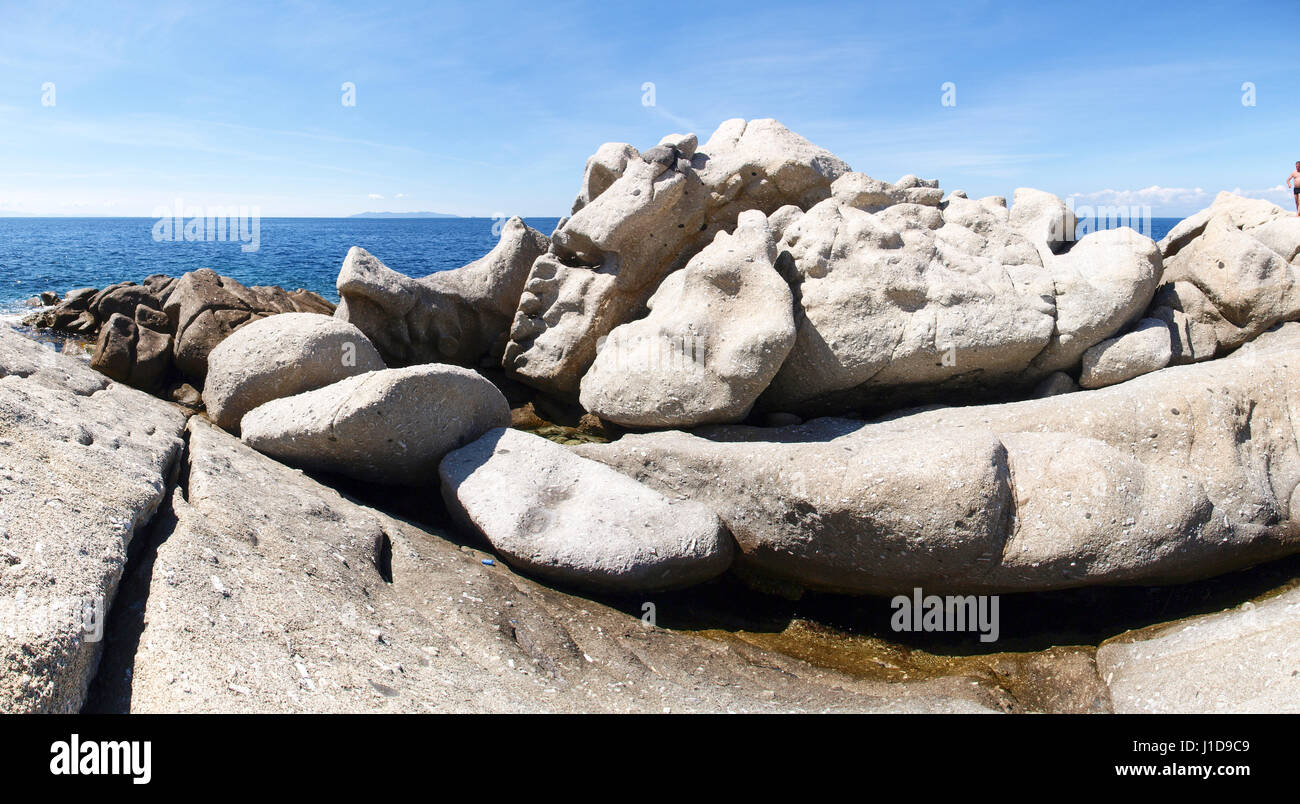 Elba, Italy: Cliffs of St. Andrew by the sea Stock Photo - Alamy