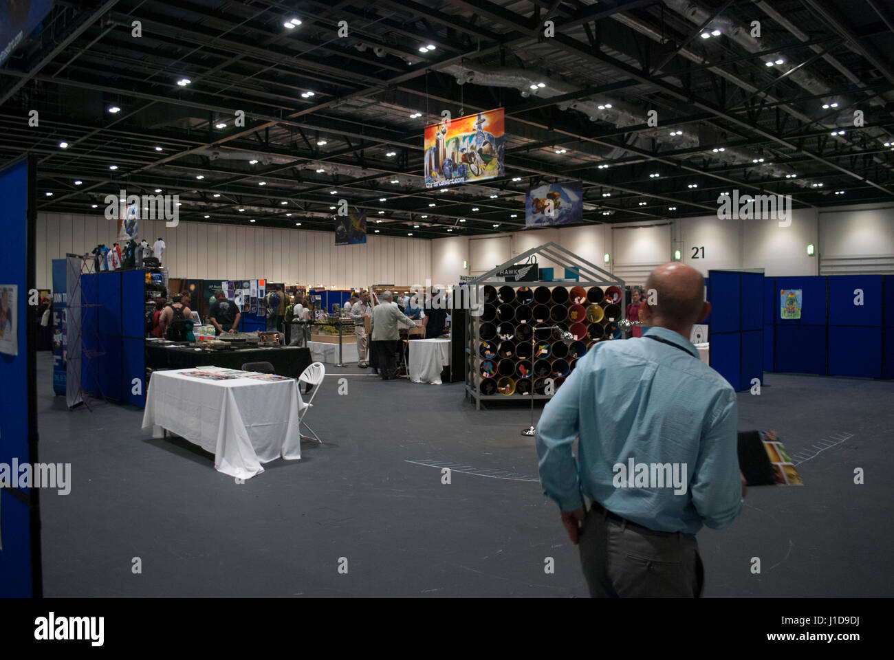 Main hall at the Worldcon / Loncon Science fiction convention Stock ...