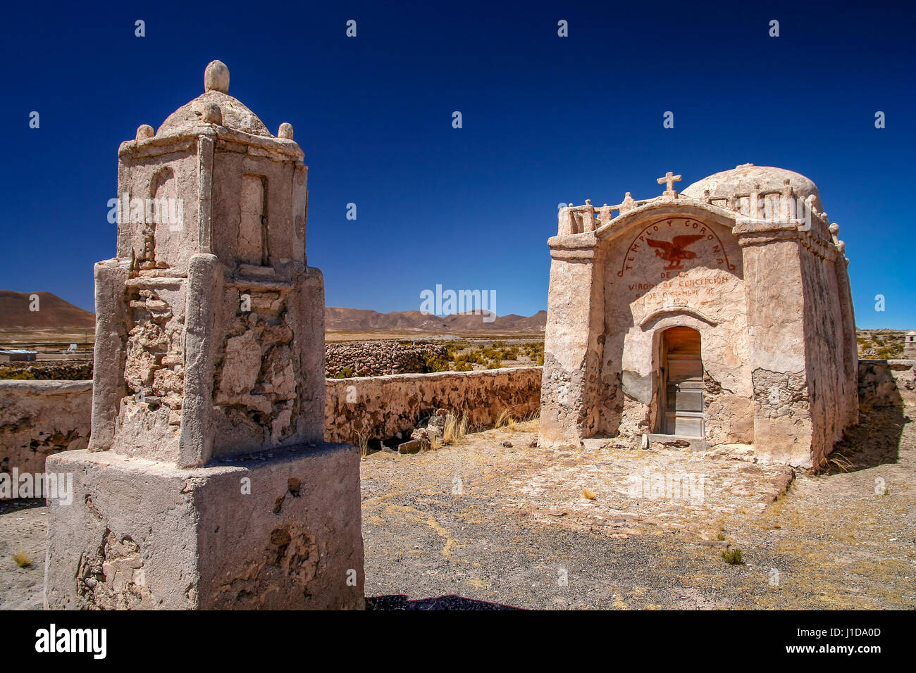 Small abandoned church in a bolivian village in Altiplano, Bolivia ...
