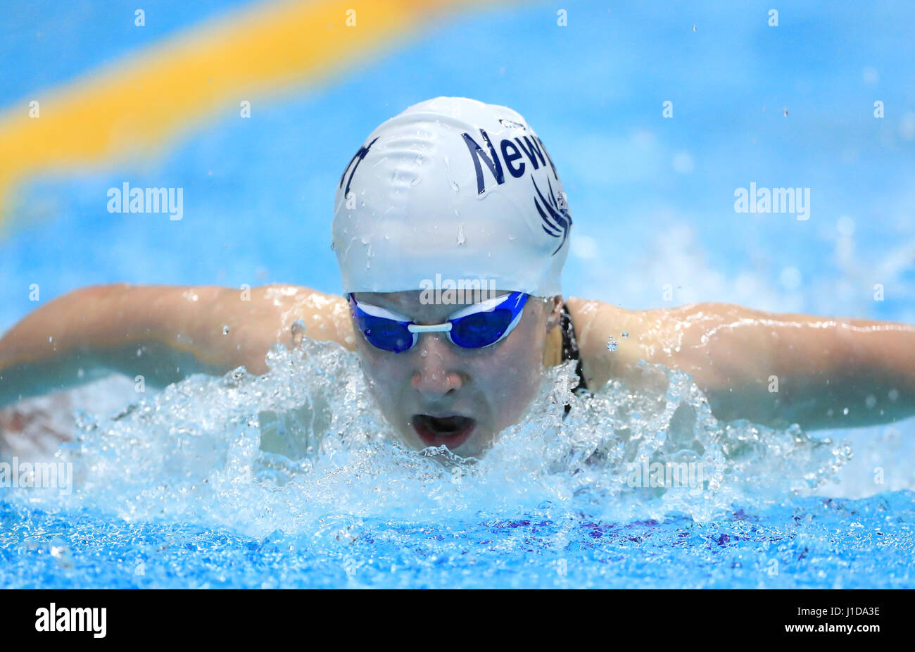 Megan Allison competes in the Women's 200m Open 200m Butterfly heats ...