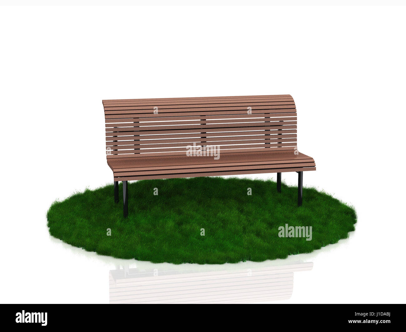 the bench on the grass Stock Photo - Alamy