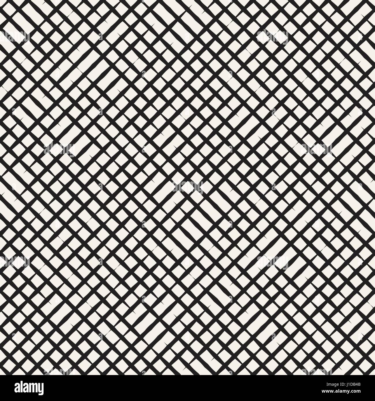 Seamless geometric lattice pattern. Irregular abstract grid background. Stylish chaotic vector ...
