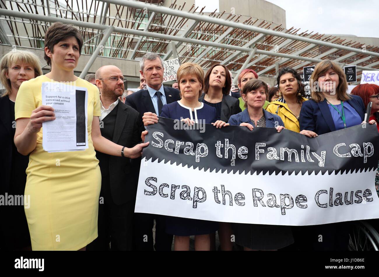 (left to right) Alison Thewliss MP, Co-convener of the Scottish Green ...
