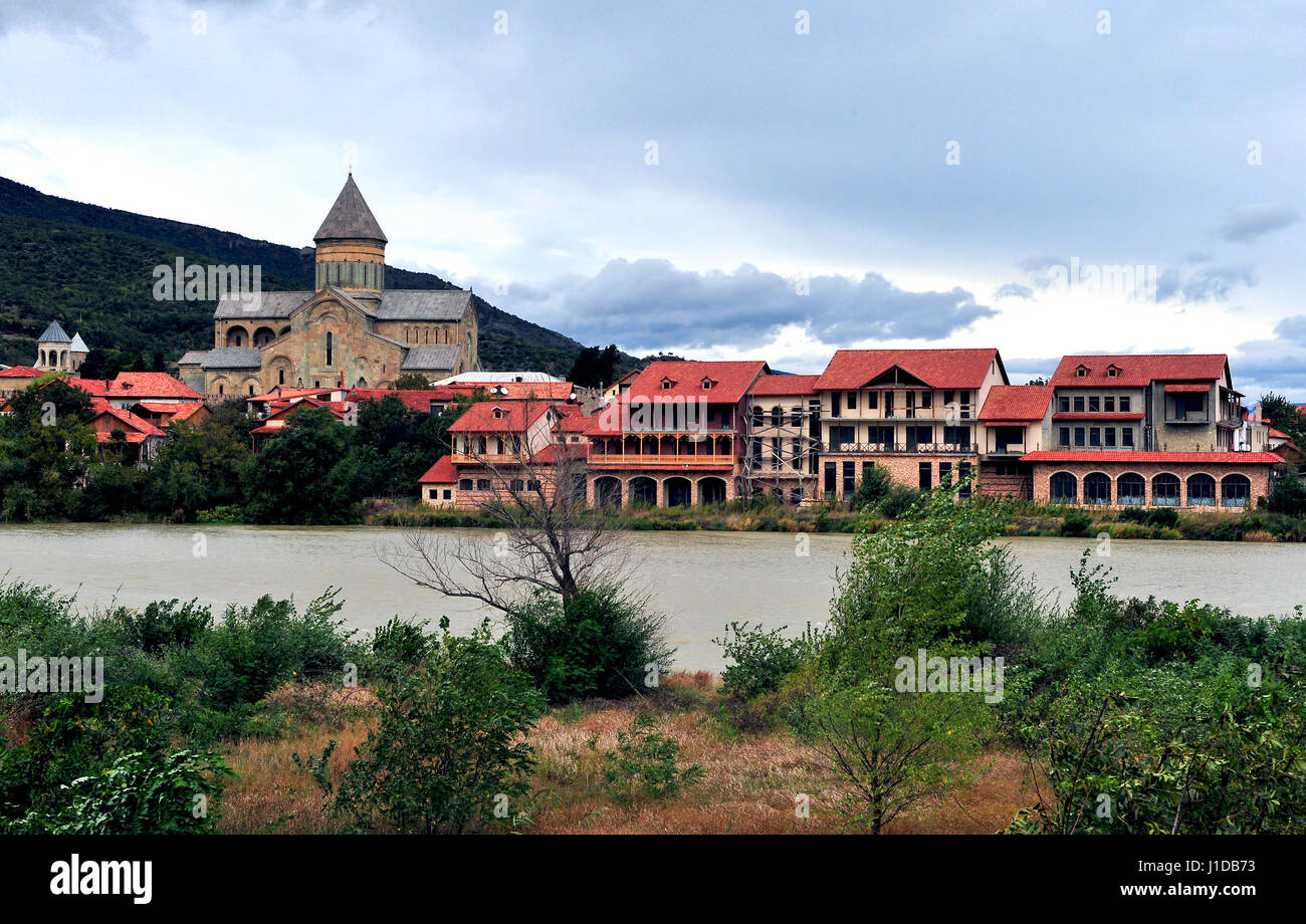 Summer view of Mtskheta old town, Georgia Stock Photo - Alamy