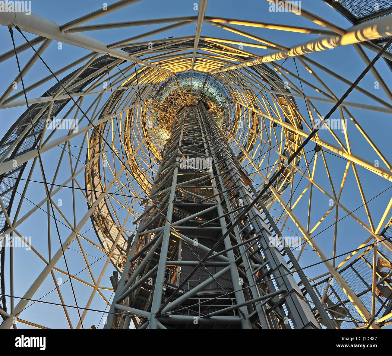 The steel tower construction abstract background Stock Photo - Alamy