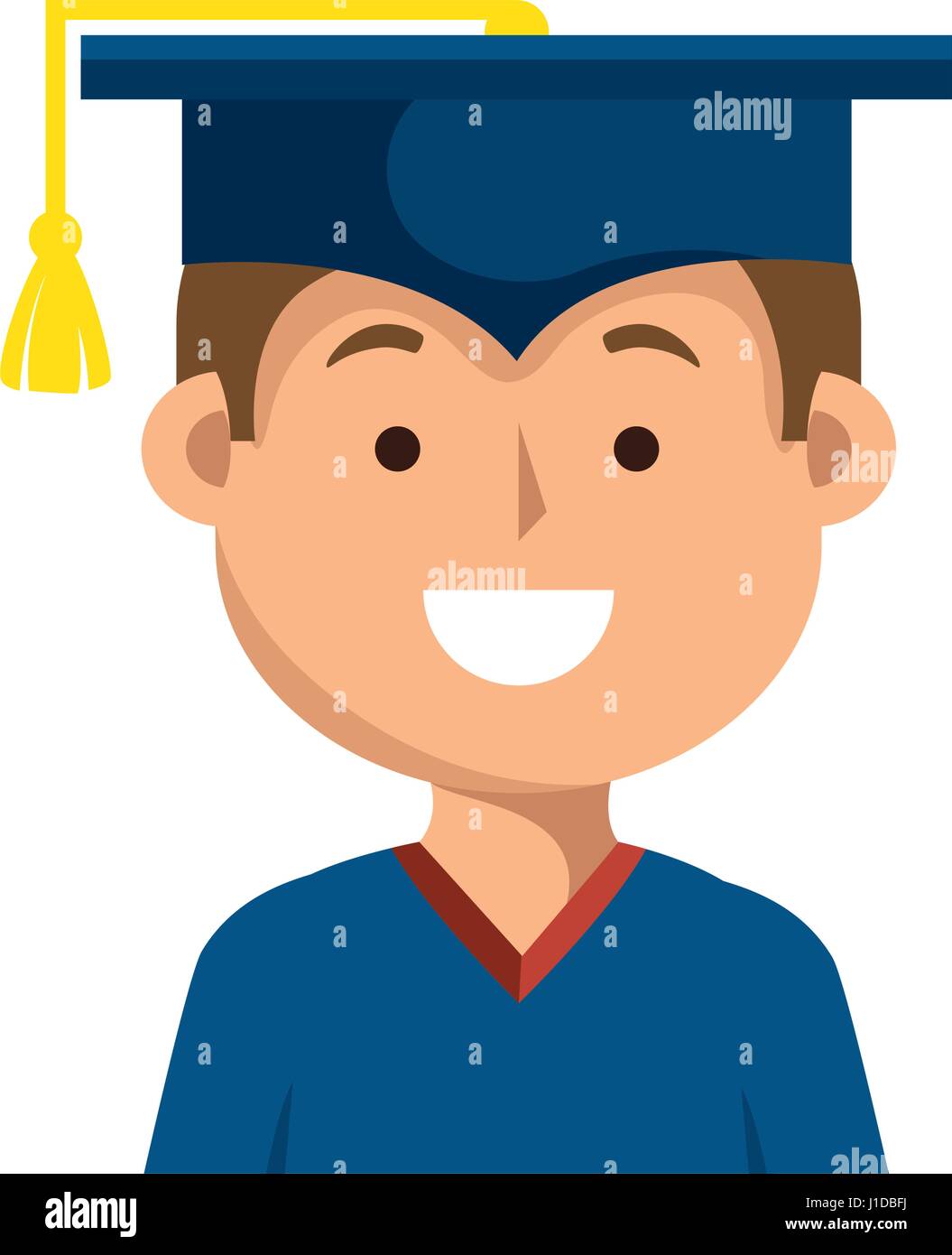 Boy student hat knowledge Stock Vector Images - Alamy