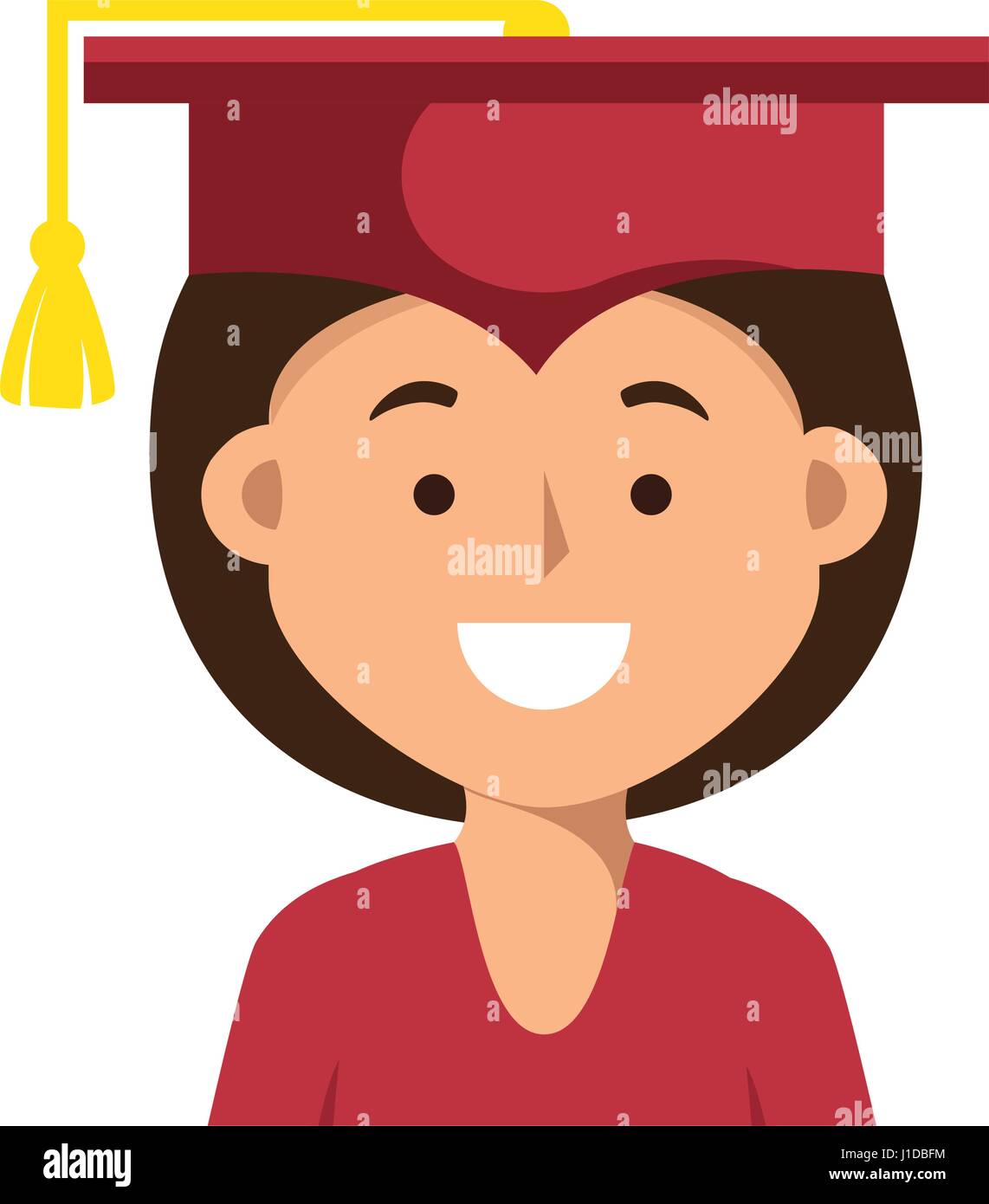 Woman isolated female graduation Stock Vector Images - Alamy