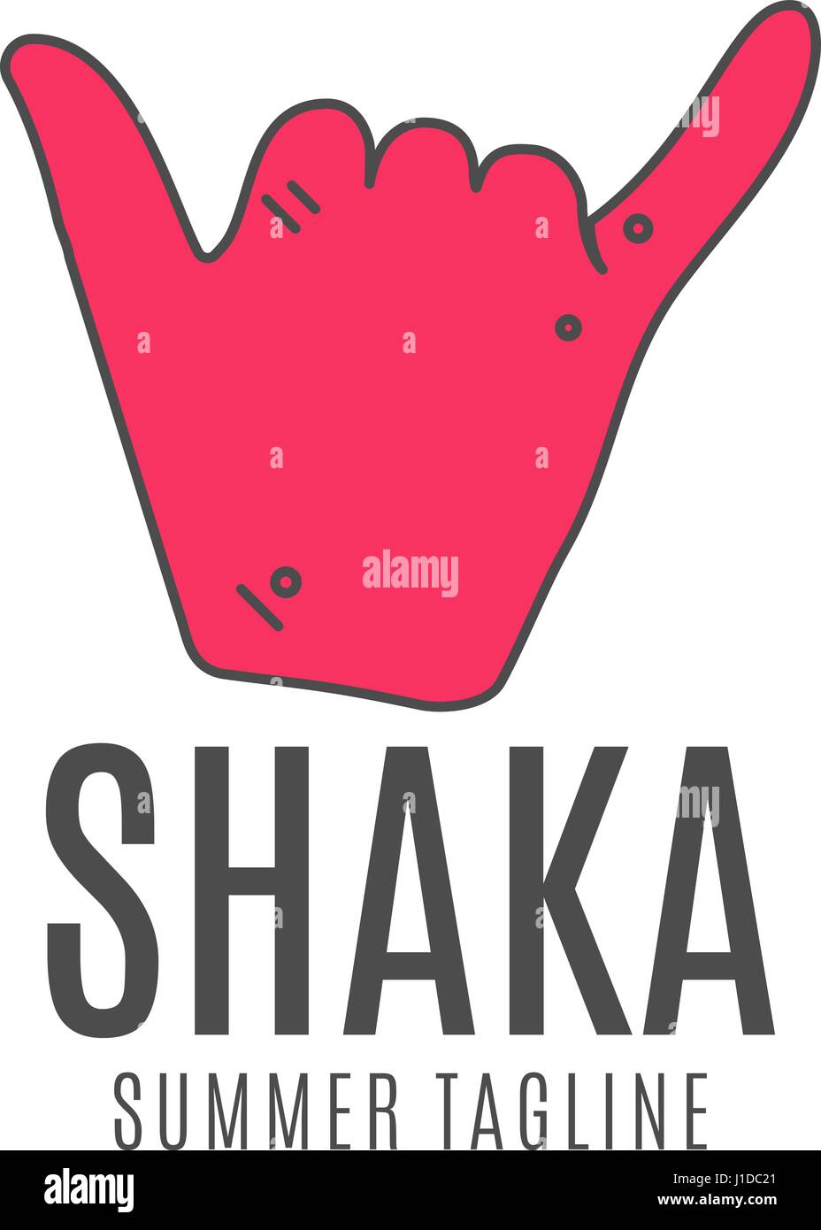Shaka vector logo icon. Surfing symbol. Shaka logo. Surf icon. Summer ...