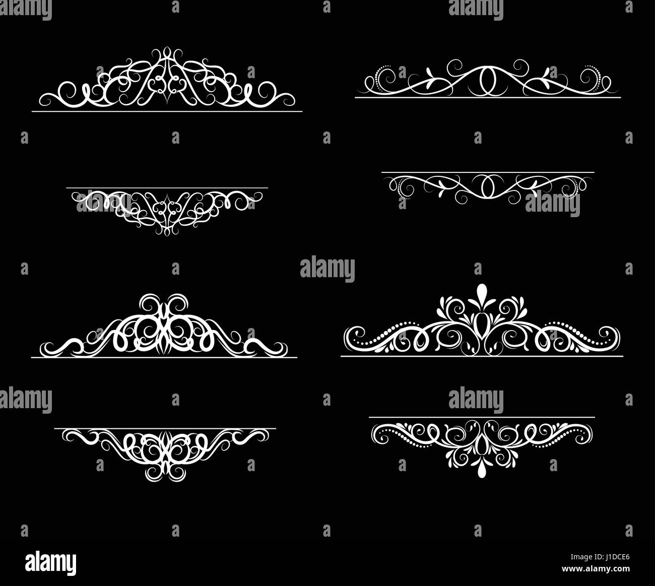 Vintage vector swirl frame set Stock Vector Image & Art - Alamy