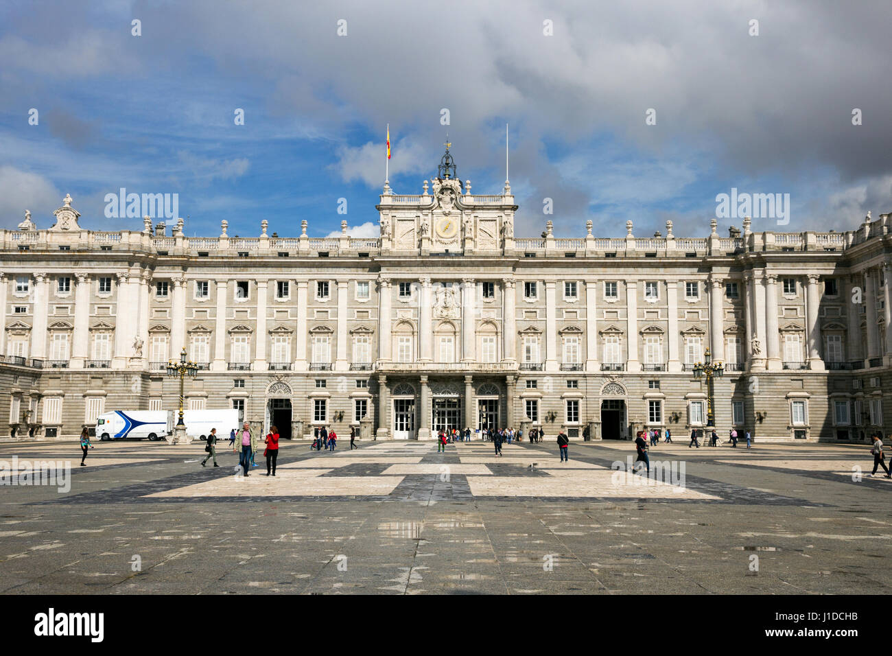 MADRID, SPAIN - OCT 10, 2014: The Royal Palace in Madrid, Spain. The ...