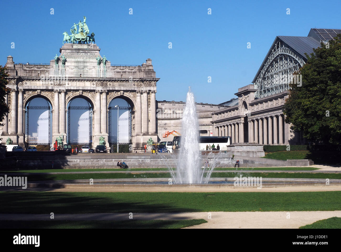 BRUSSELS, BELGIUM-OCTOBER 1: The Triumphal Arch and Royal Military ...