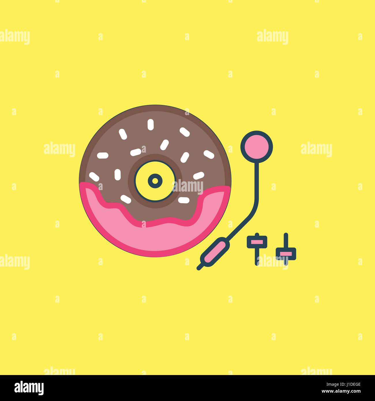 Circle of doughnuts Stock Vector Images - Alamy
