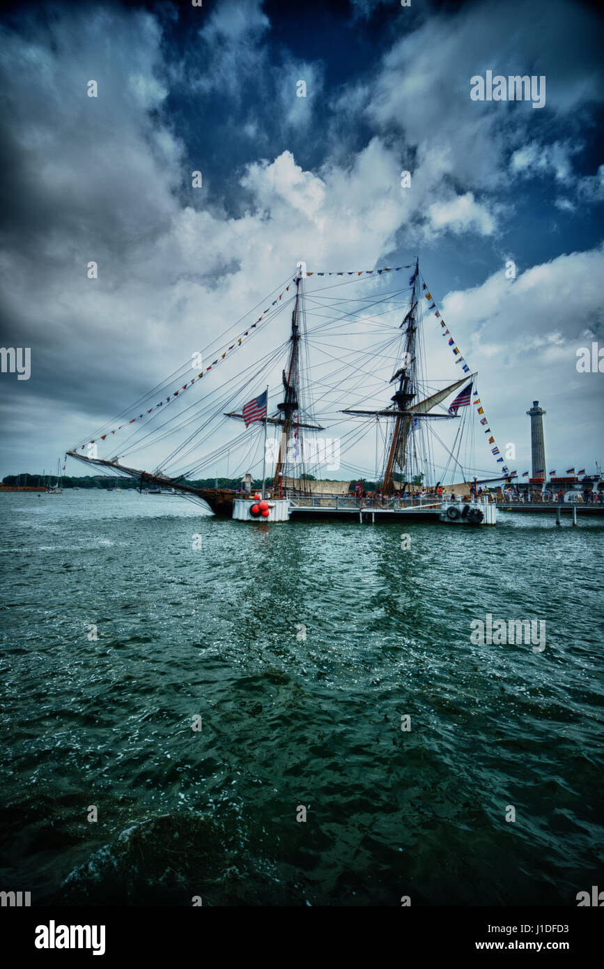 big tall ships vintage old ships Stock Photo - Alamy