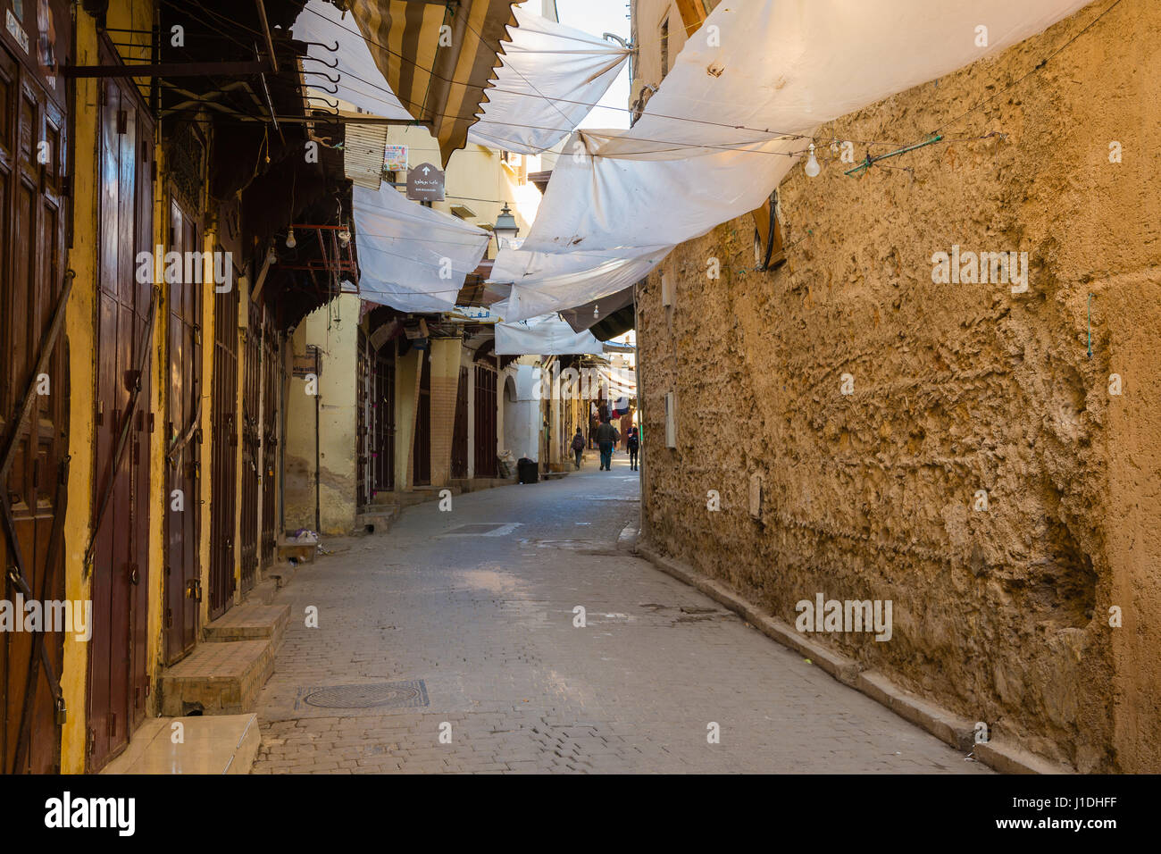 Ancient streets of Fes Medina, Morocco Stock Photo - Alamy