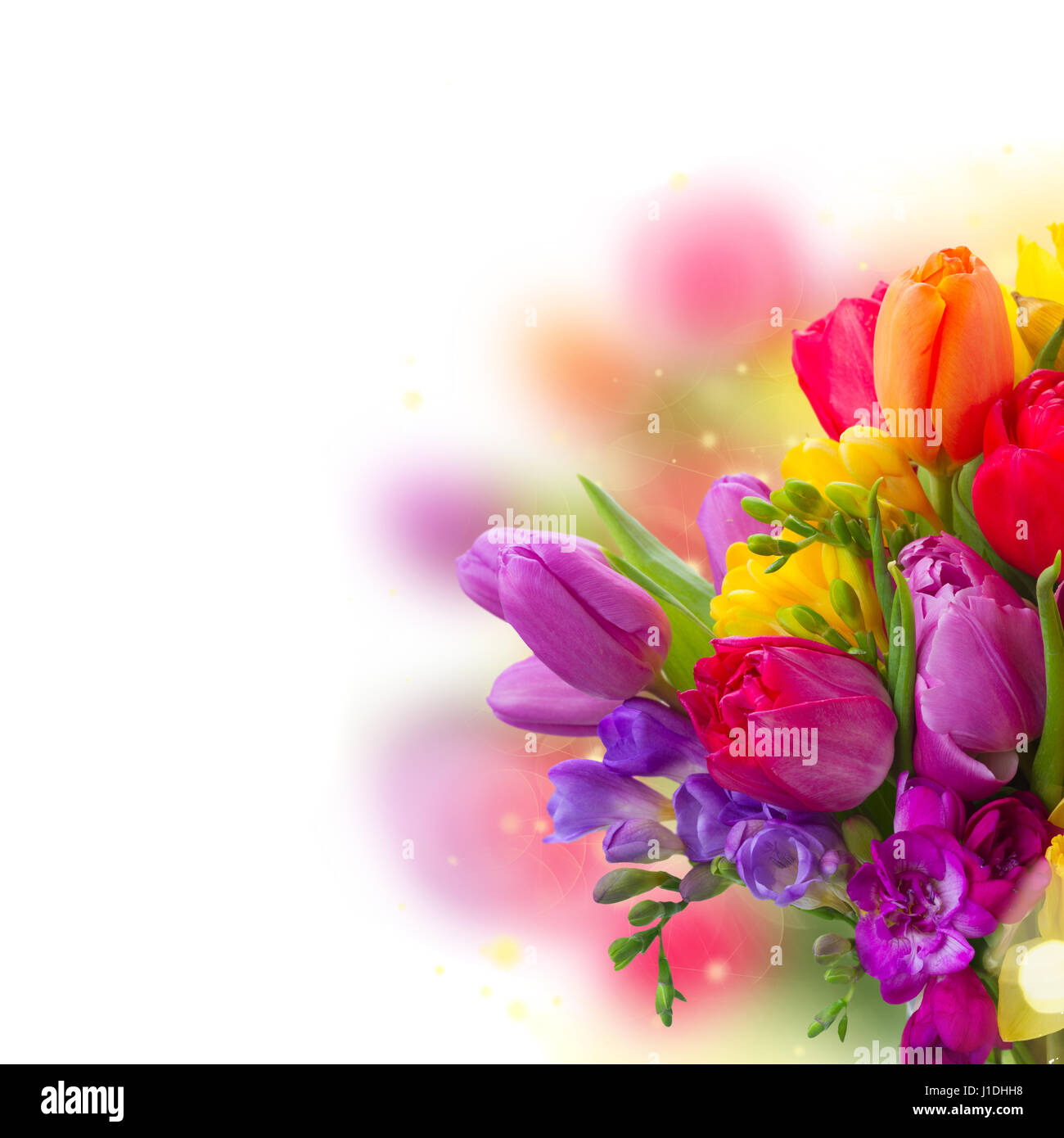 bouquet of bright spring flowers Stock Photo - Alamy