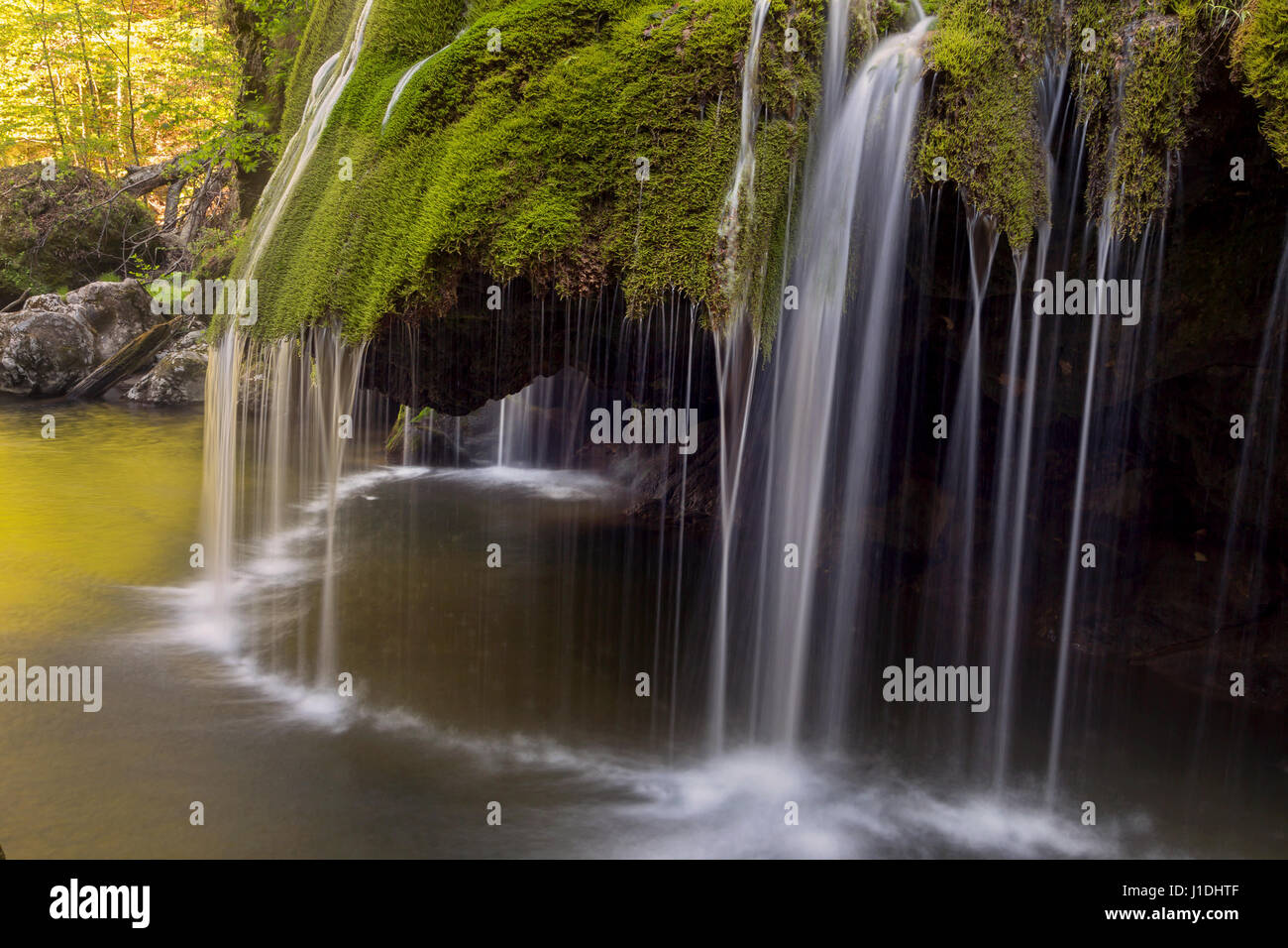 Beautiful mountain waterfall Stock Photo - Alamy