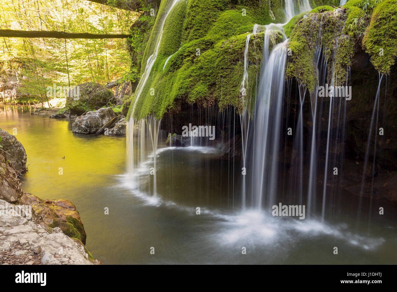 Beautiful mountain waterfall Stock Photo - Alamy