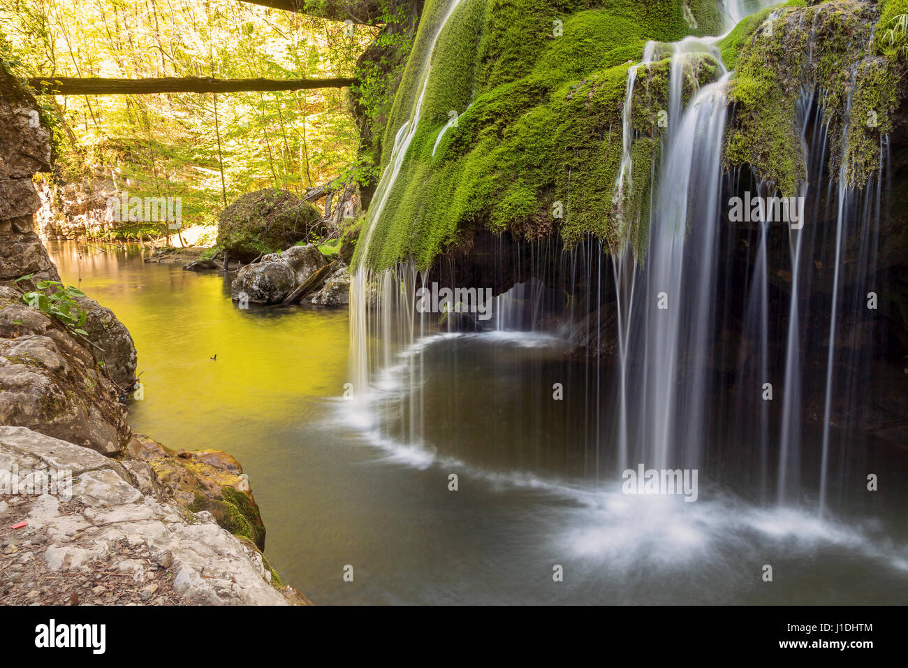 Beautiful mountain waterfall Stock Photo - Alamy