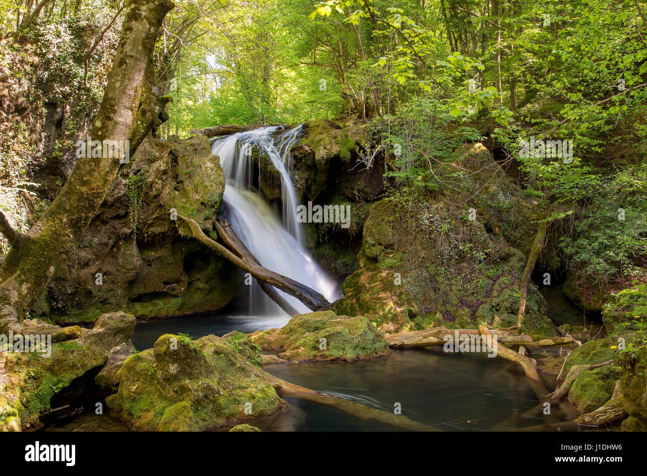 Beautiful mountain waterfall Stock Photo - Alamy