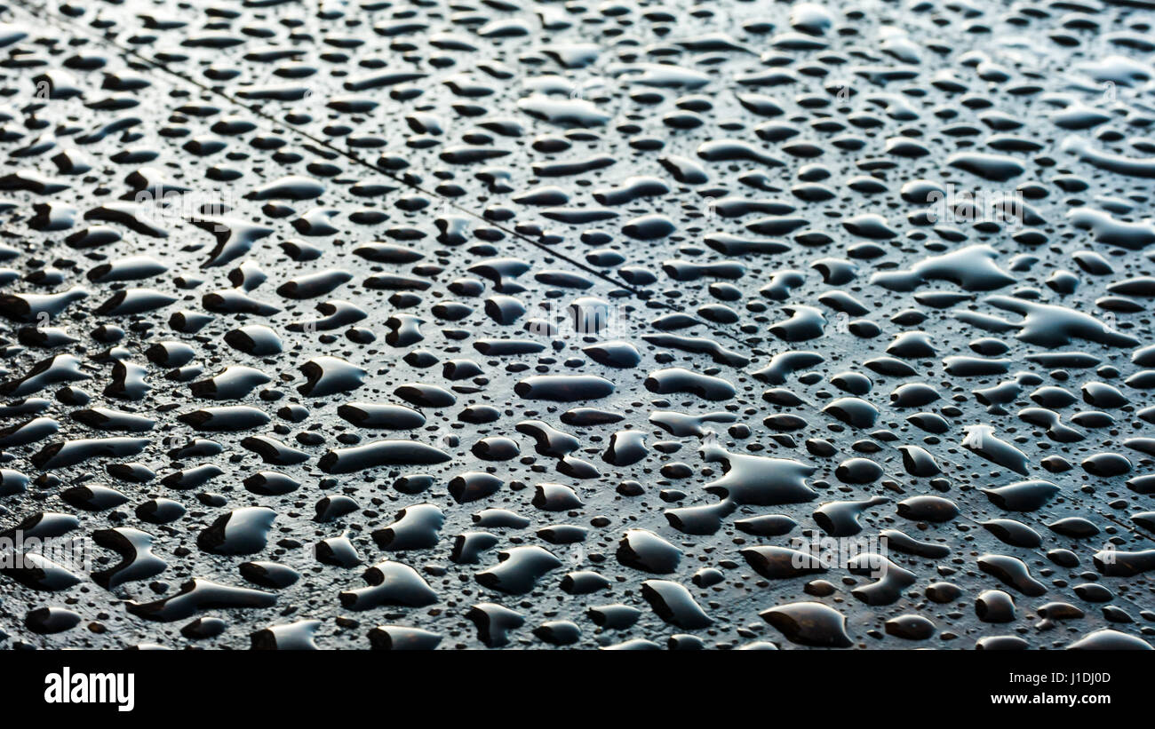 Water drops on surface. Abstract background Stock Photo - Alamy