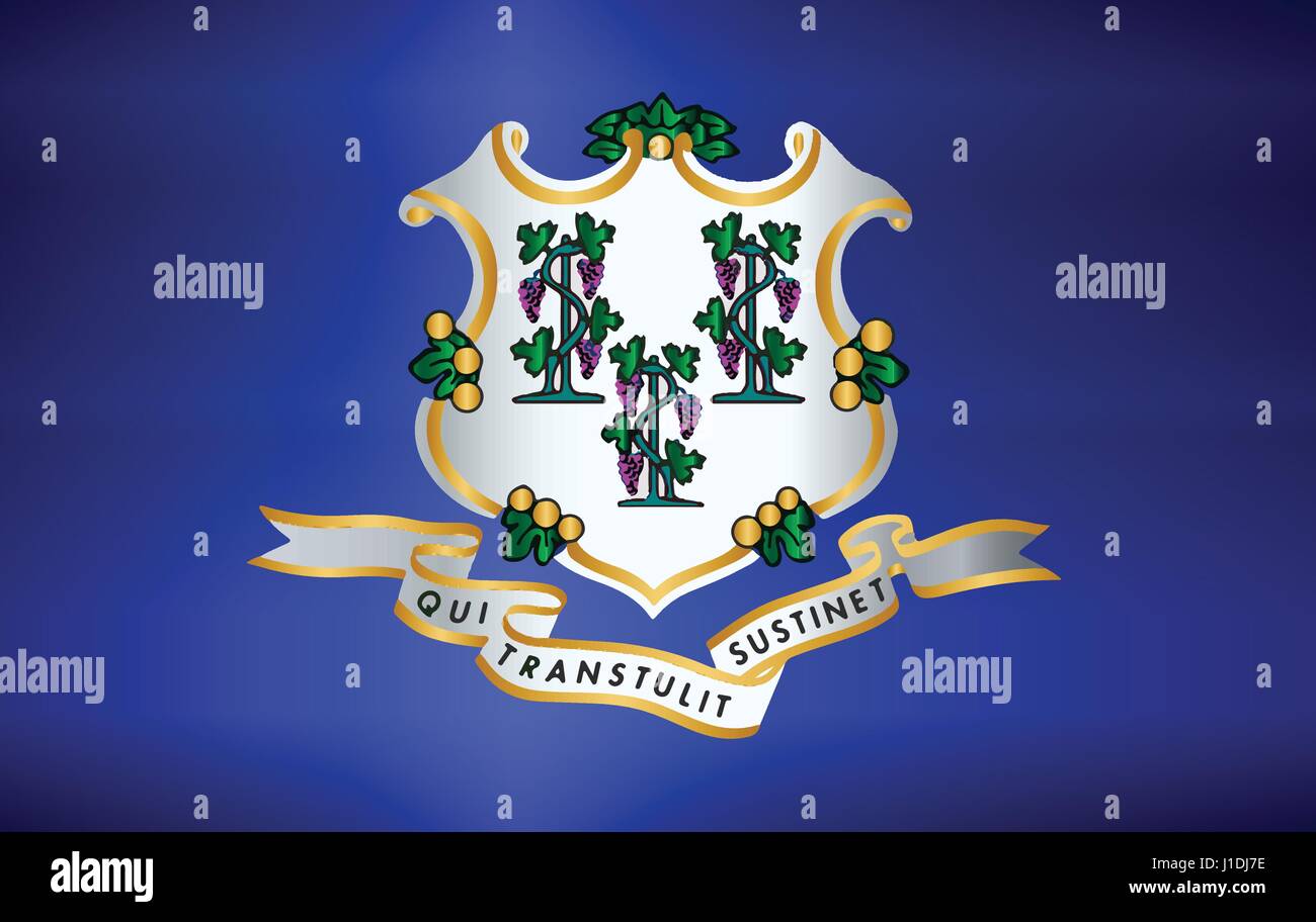 The seal of the USA state of Connecticut over a white background Stock ...