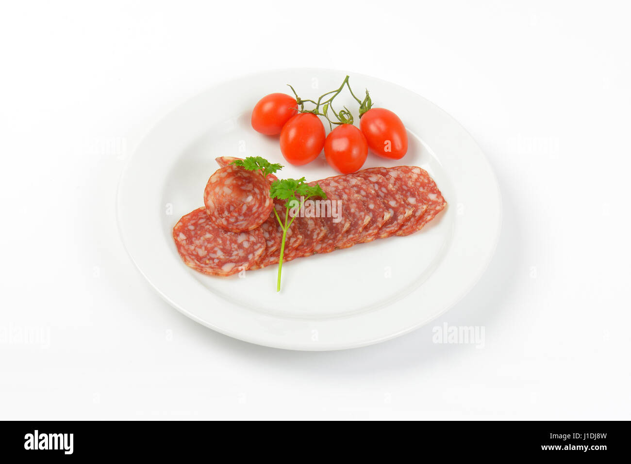 Thin slices salami cherry hi-res stock photography and images - Alamy