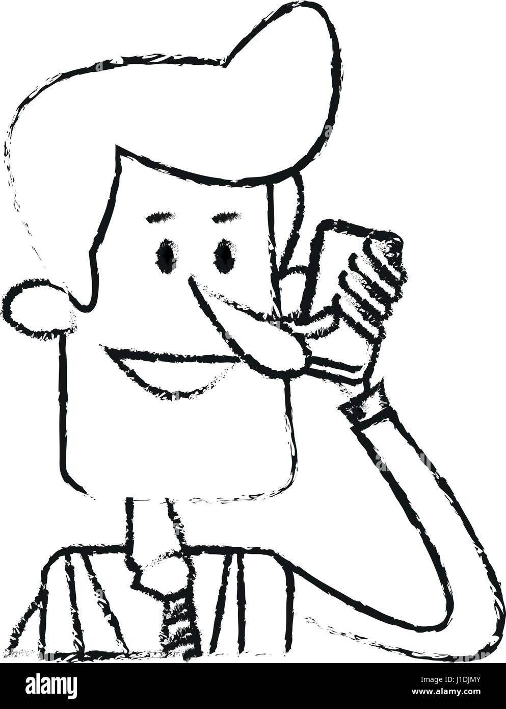 businessman making cellphone call icon image Stock Vector Image & Art ...