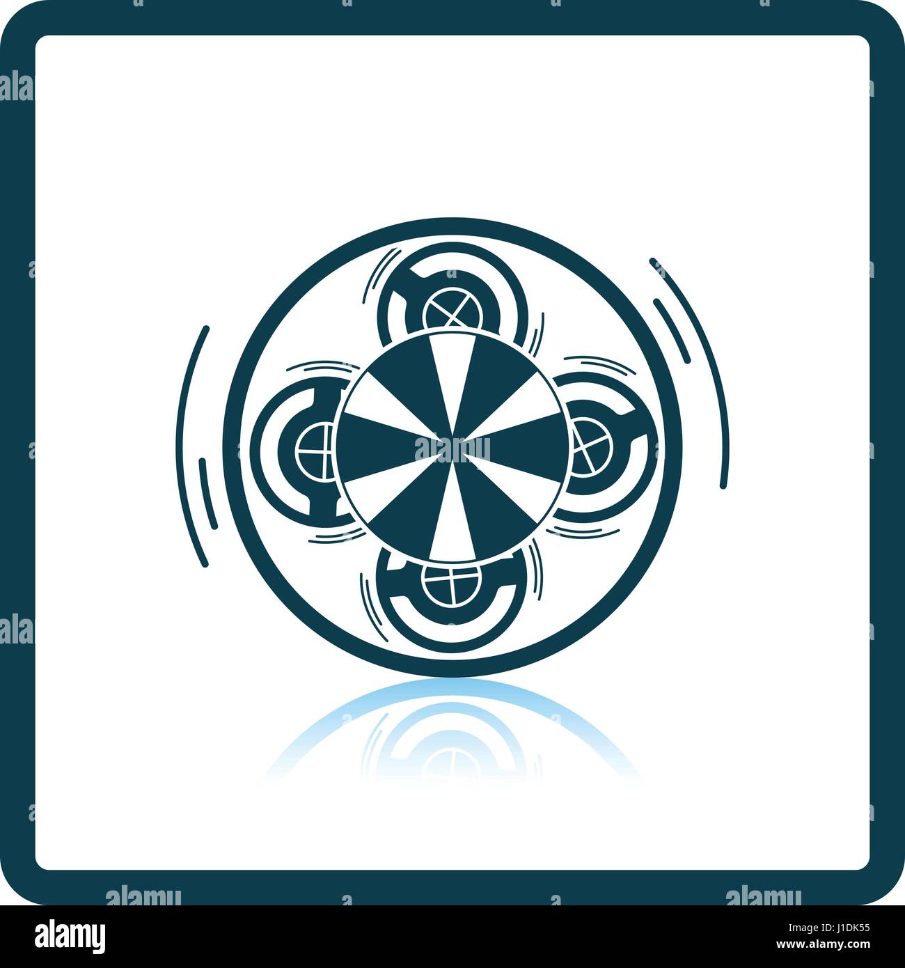 Carousel top view icon. Shadow reflection design. Vector illustration ...