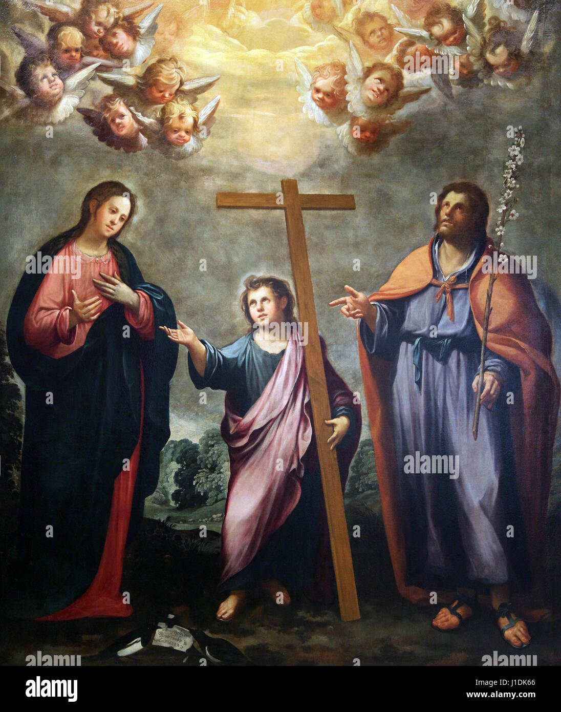 The Holy Family Sagrada Familia 1623 by Juan de Uceda 1570-1631 Stock ...