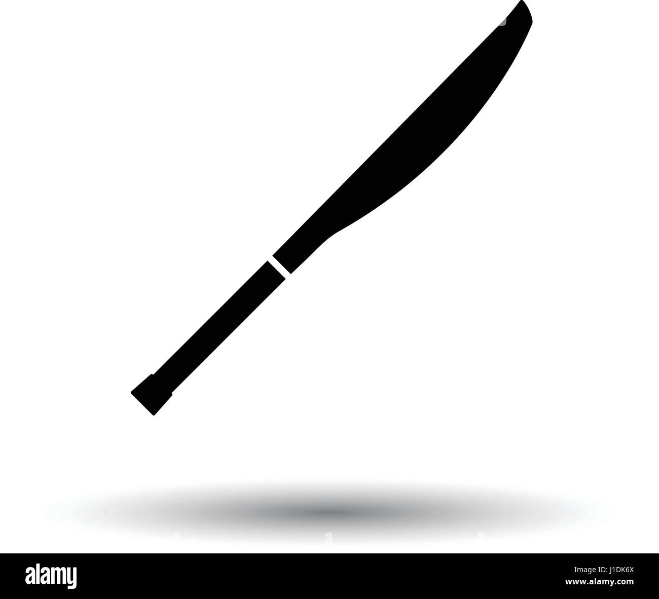 Cricket bat icon. White background with shadow design. Vector ...