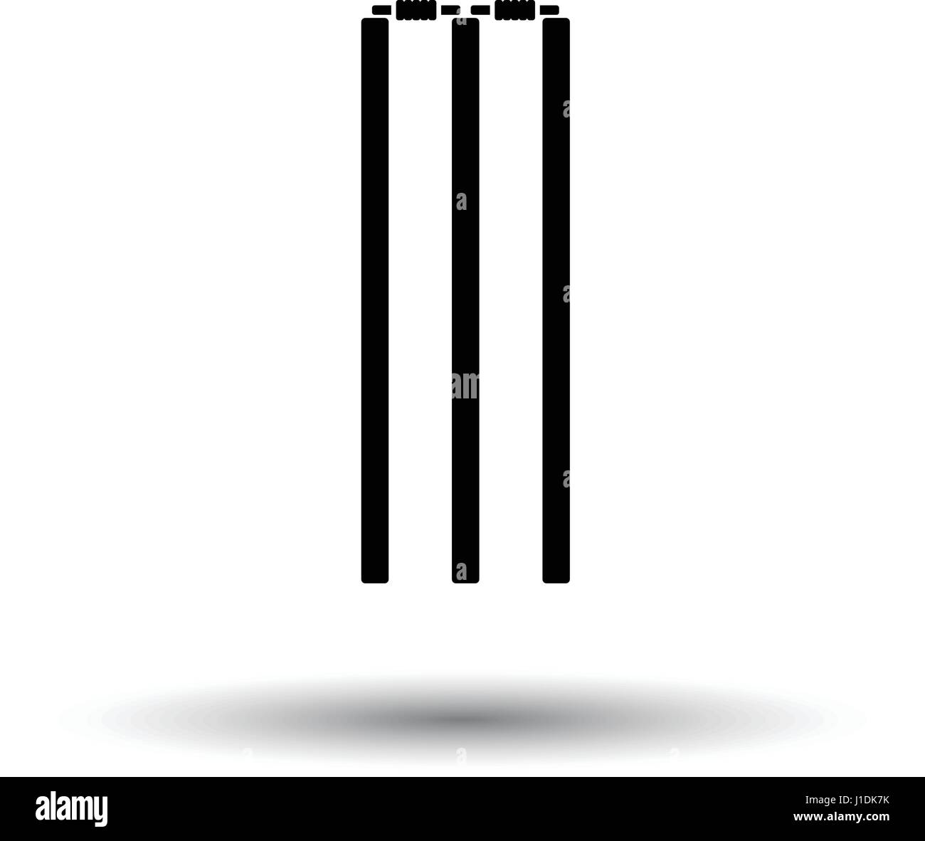 Cricket wicket icon. White background with shadow design. Vector ...