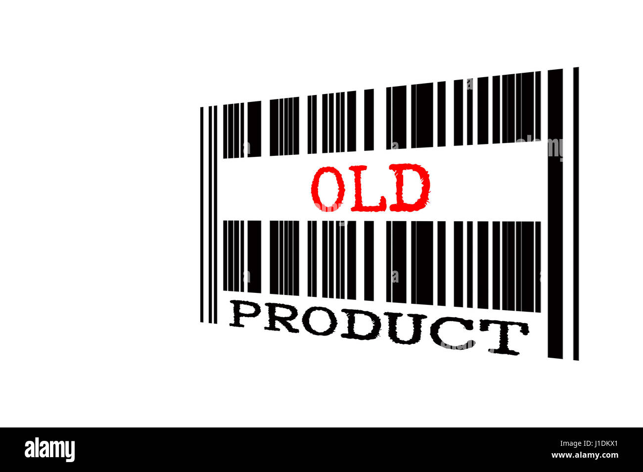 bar code with conceptual text isolated white background Stock Photo - Alamy