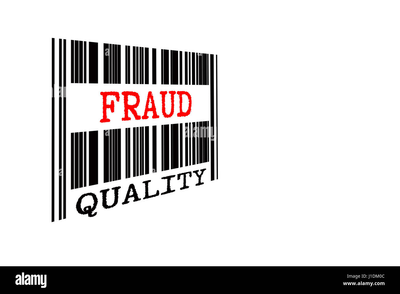 bar code with conceptual text isolated white background Stock Photo - Alamy