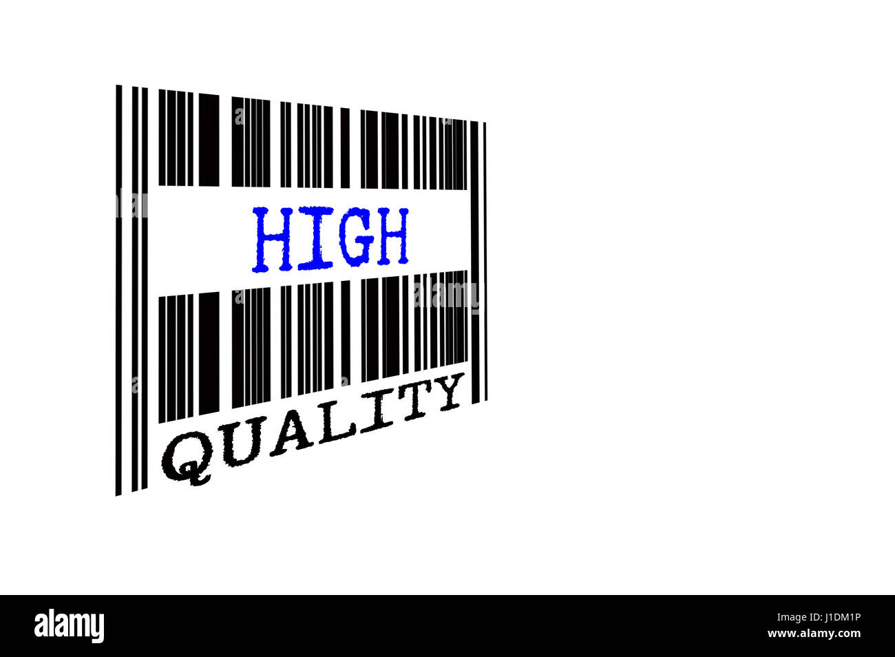 bar code with conceptual text isolated white background Stock Photo - Alamy